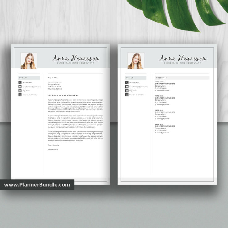 Modern Resume Template for MS Word, Cover Letter, Job-Winning CV ...