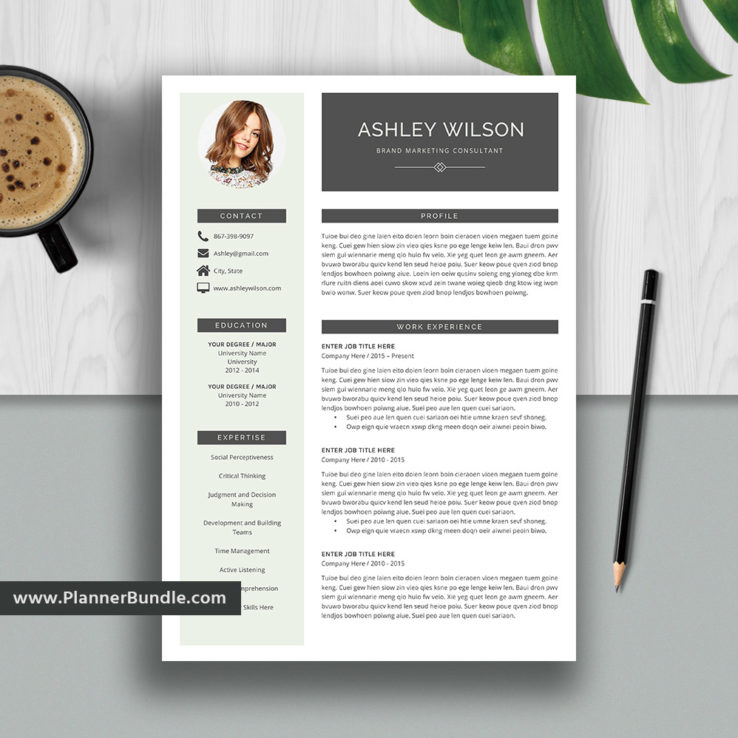 Modern Resume Template, Professional CV Template, 1, 2, 3 Page Resume ...