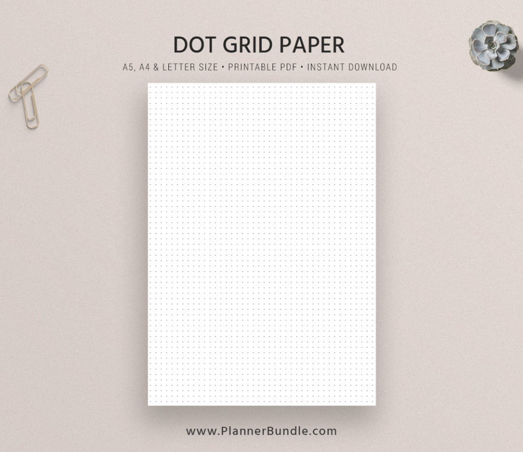 Basic Pages, Dot Grid, Grid, Lined Paper, Notebook, A4, Letter Size, A5 ...