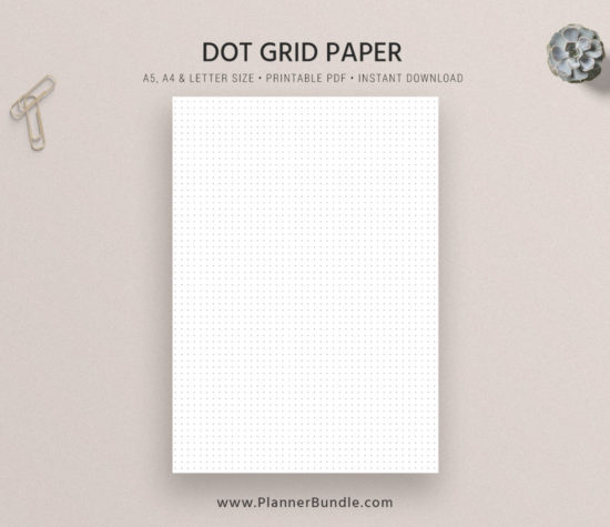 Basic Pages, Dot Grid, Grid, Lined Paper, Notebook, A4, Letter Size, A5 ...
