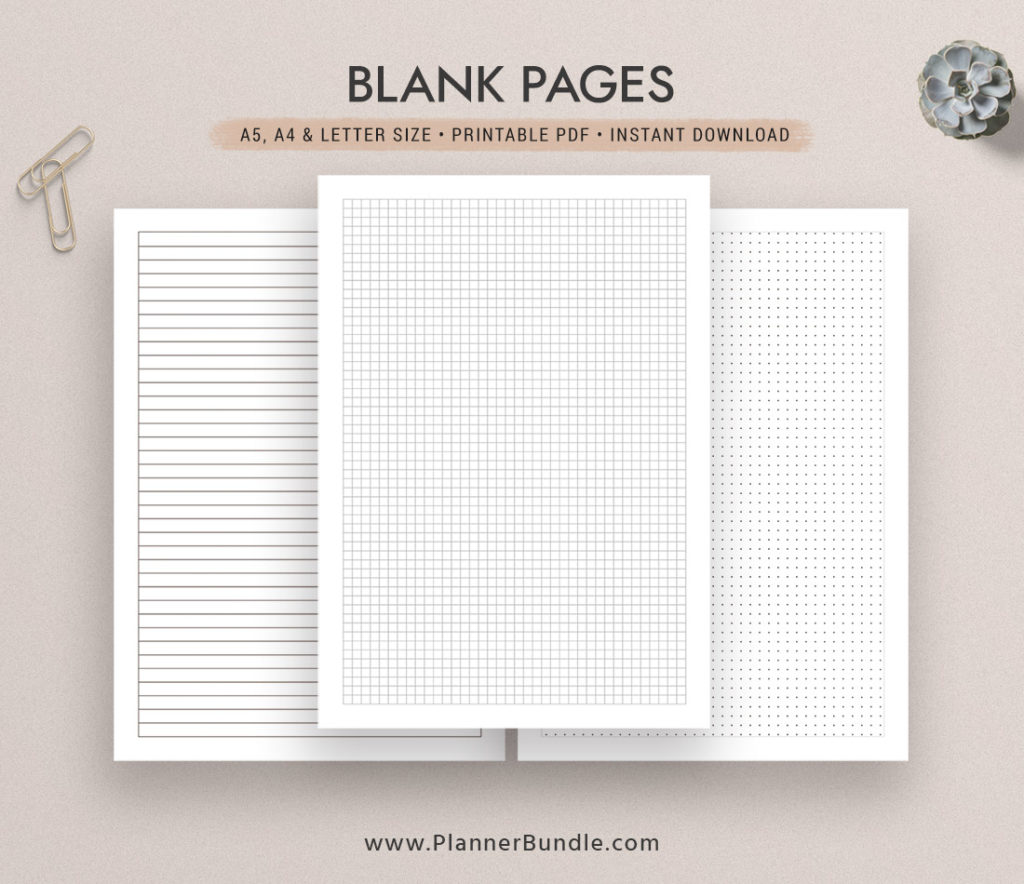 Planner Templates – A4, A5, Letter Size – PlannerBundle.com