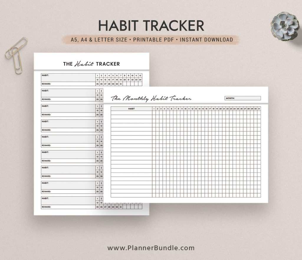 Planner Templates – A4, A5, Letter Size – PlannerBundle.com
