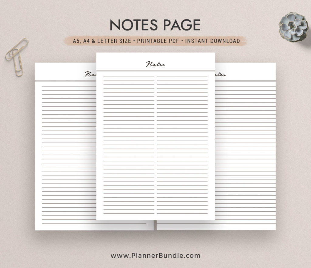 Planner Templates – A4, A5, Letter Size – PlannerBundle.com