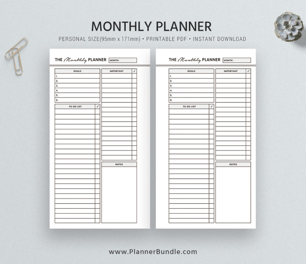 Planner Bundle, Daily, Weekly, Monthly, To Do, Notes, Planner Inserts ...